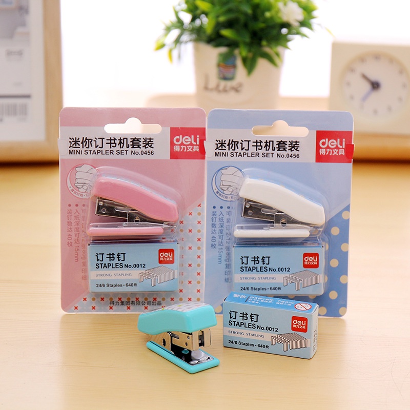 Cute Mini Stapler with Staples Bullet Stapler Set for Student School ...