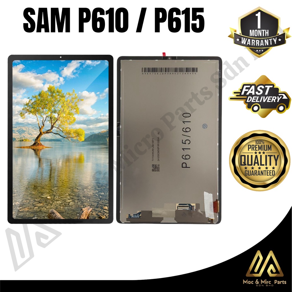 SAMSUNG P610 P615 ( S6 LITE ) ORIGINAL FULLSET LCD TOUCH DIGITIZER ...