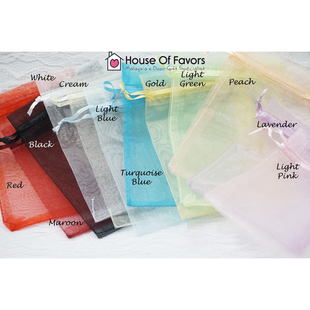 100pcs High Quality 8x12cm Organza Bags Candy Bag Uncang Bag Door Gift ...