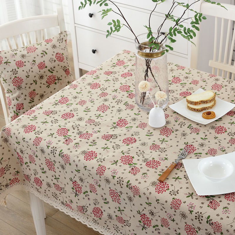 Kain Meja dan Linen Gaya Jepun Kecil Meja Segar Tikar Bersih Merah ...