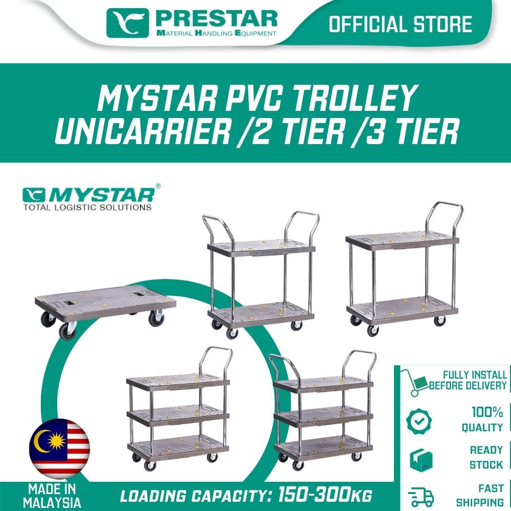 🇲🇾 MYSTAR PVC Trolley Unicarrier / 2 Tier / 3 Tier Loading Capacity ...