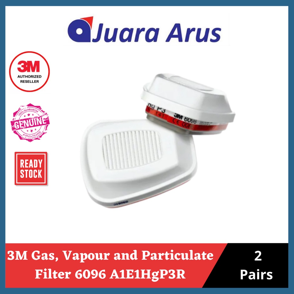 3M 6096 Gas, Vapour and Particulate Filter A1EHgP3R/ 6009S Discontinued ...