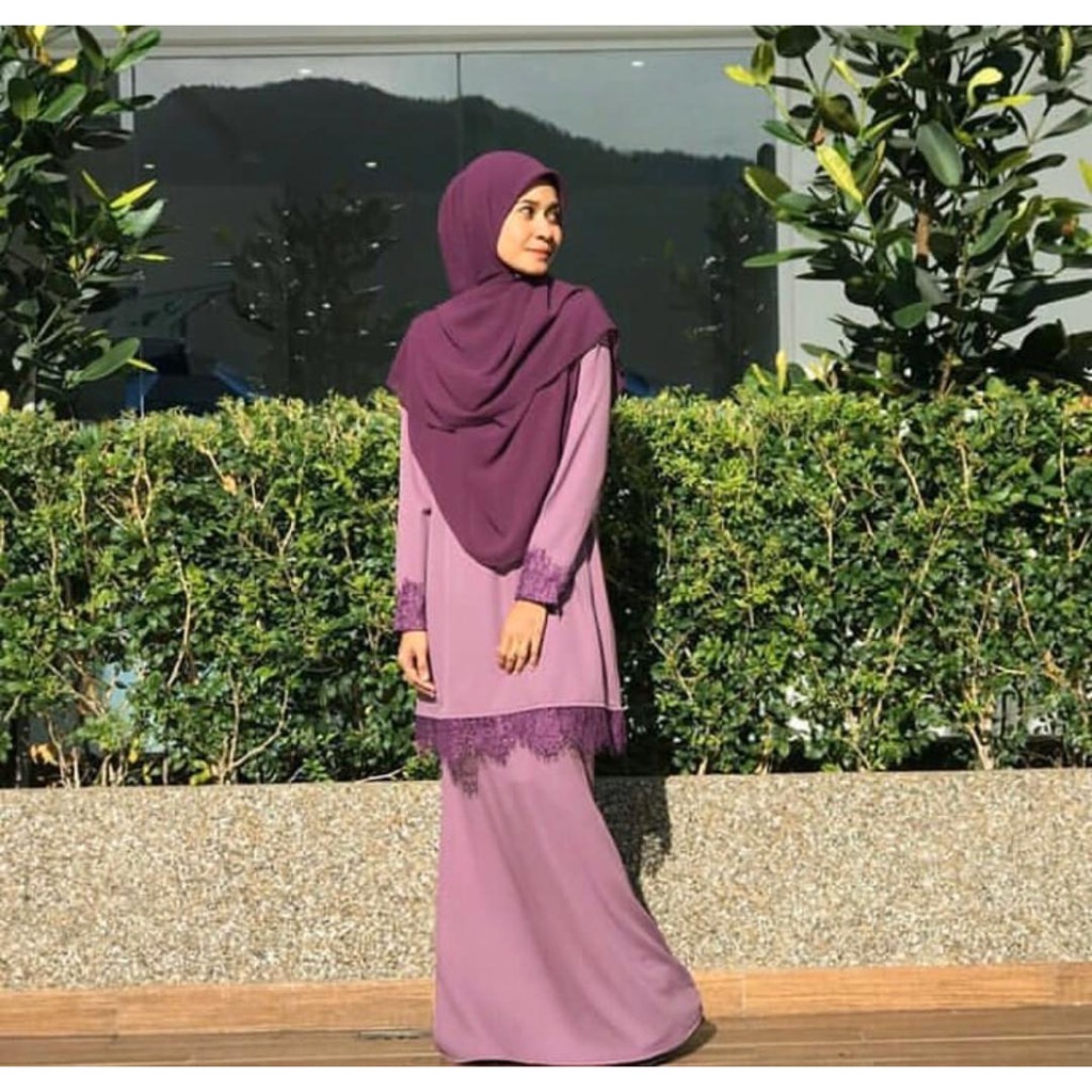 Baju kurung lacey baju raya | Shopee Malaysia
