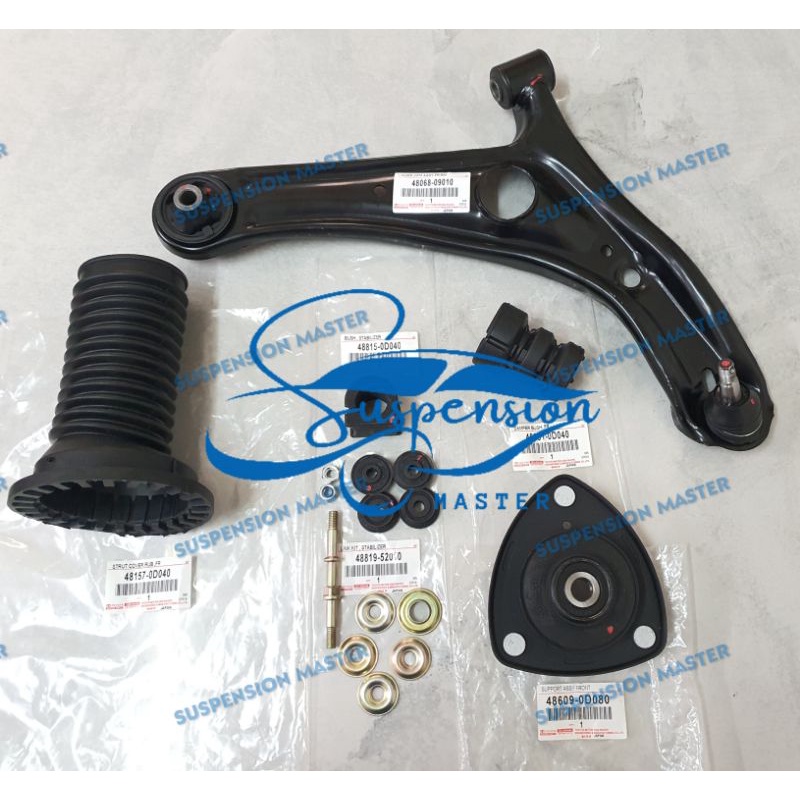 12 IN 1 SET - TOYOTA VIOS NCP42 2003-2007- FRONT LOWER ARM/LINK/BUSH ...