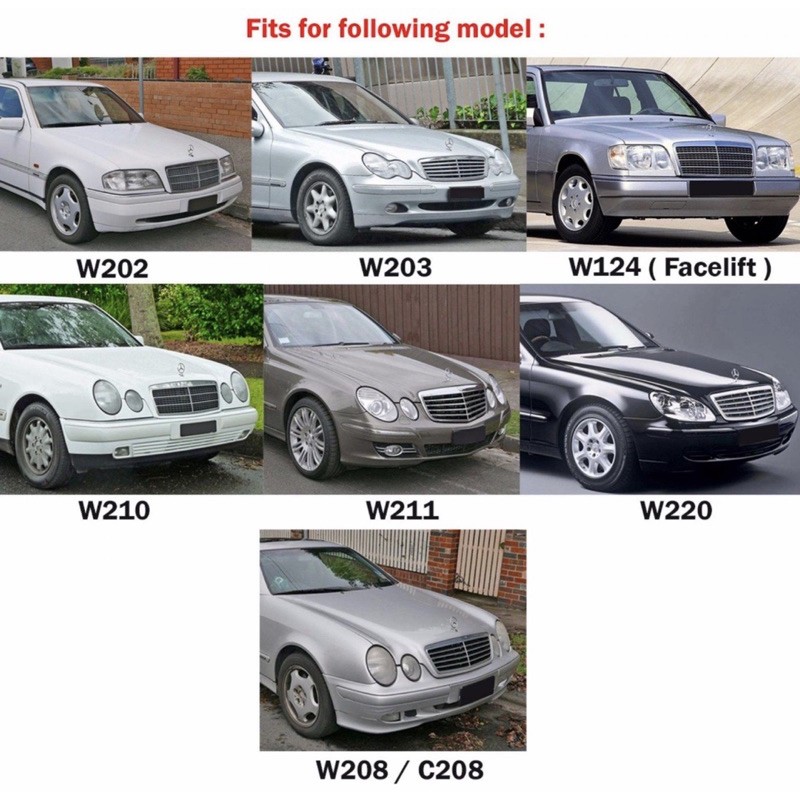 Mercedes Benz w124 w202 w203 w210 w211 w220 w208 front bonnet hood ...