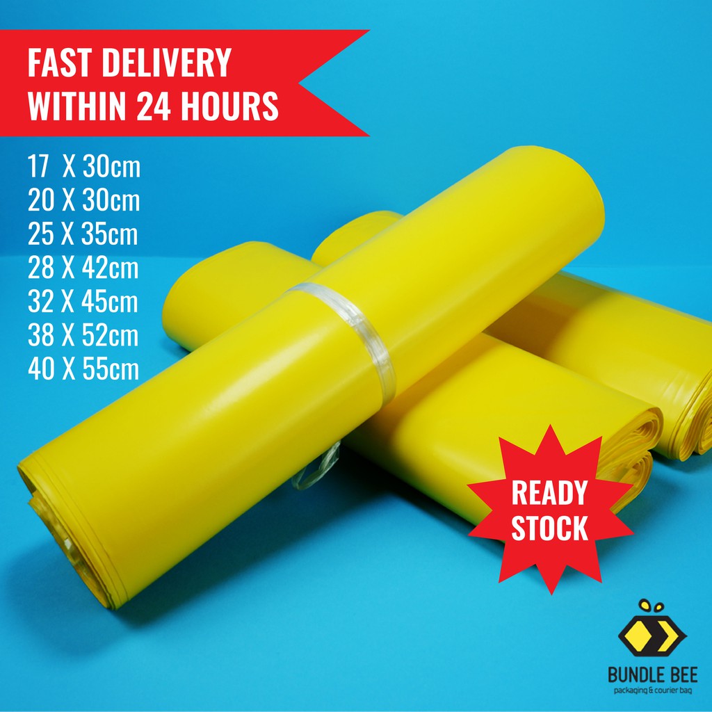 50pcs [Yellow] Courier Bag / Beg Kurier /Flyer Plastic Bag / 快递袋 ...