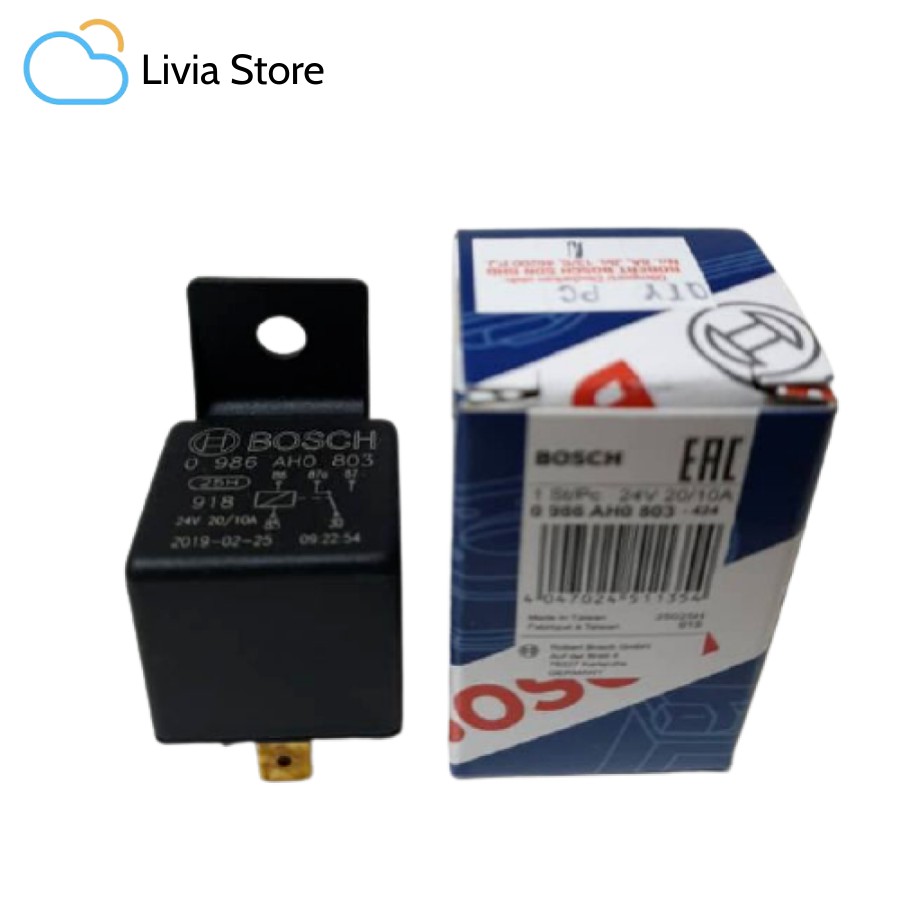 Bosch Taiwan Universal Lorry & Truck 5pin Mini Relay 12/24V 20A (0986-AHO-250)/(0986-AHO-253 ...