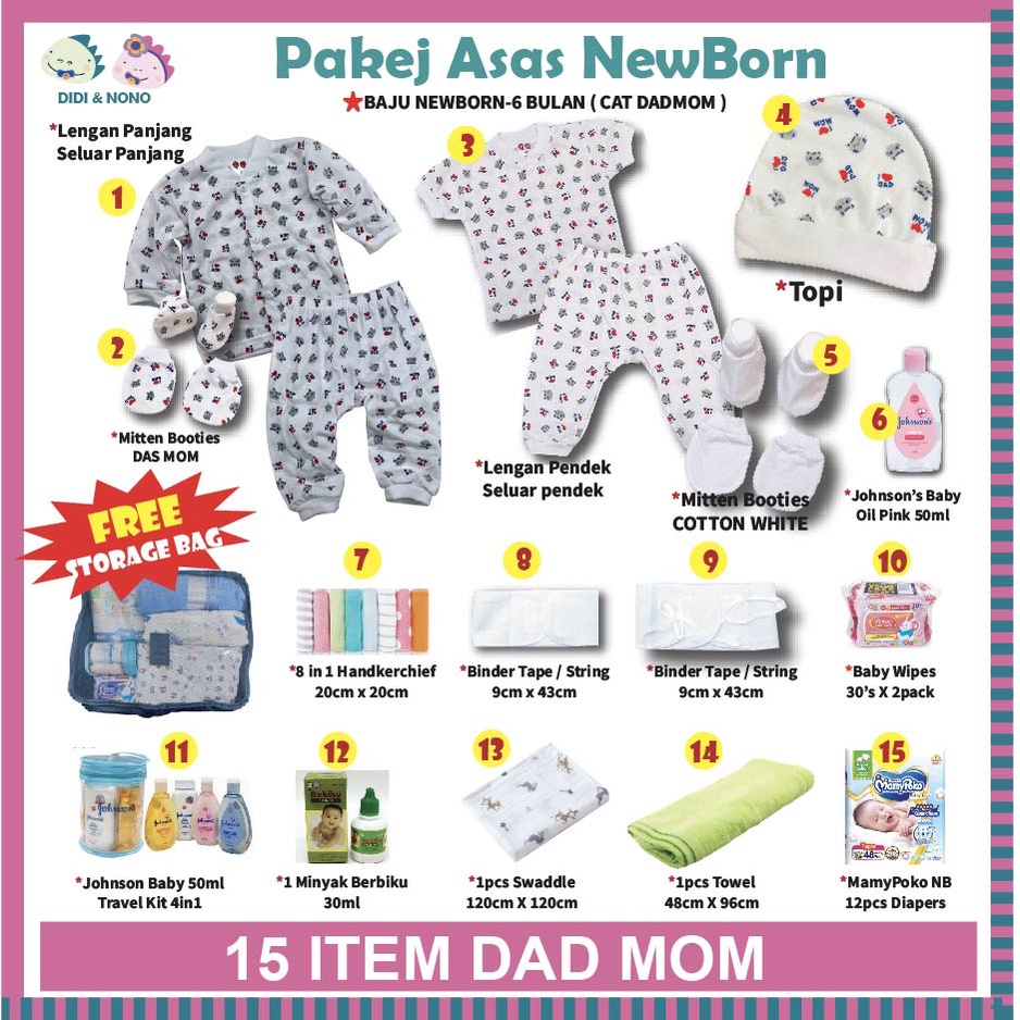 Combo Set Baby Newborn In Labour Room Pakej Asas Bayi Baru Lahir ...