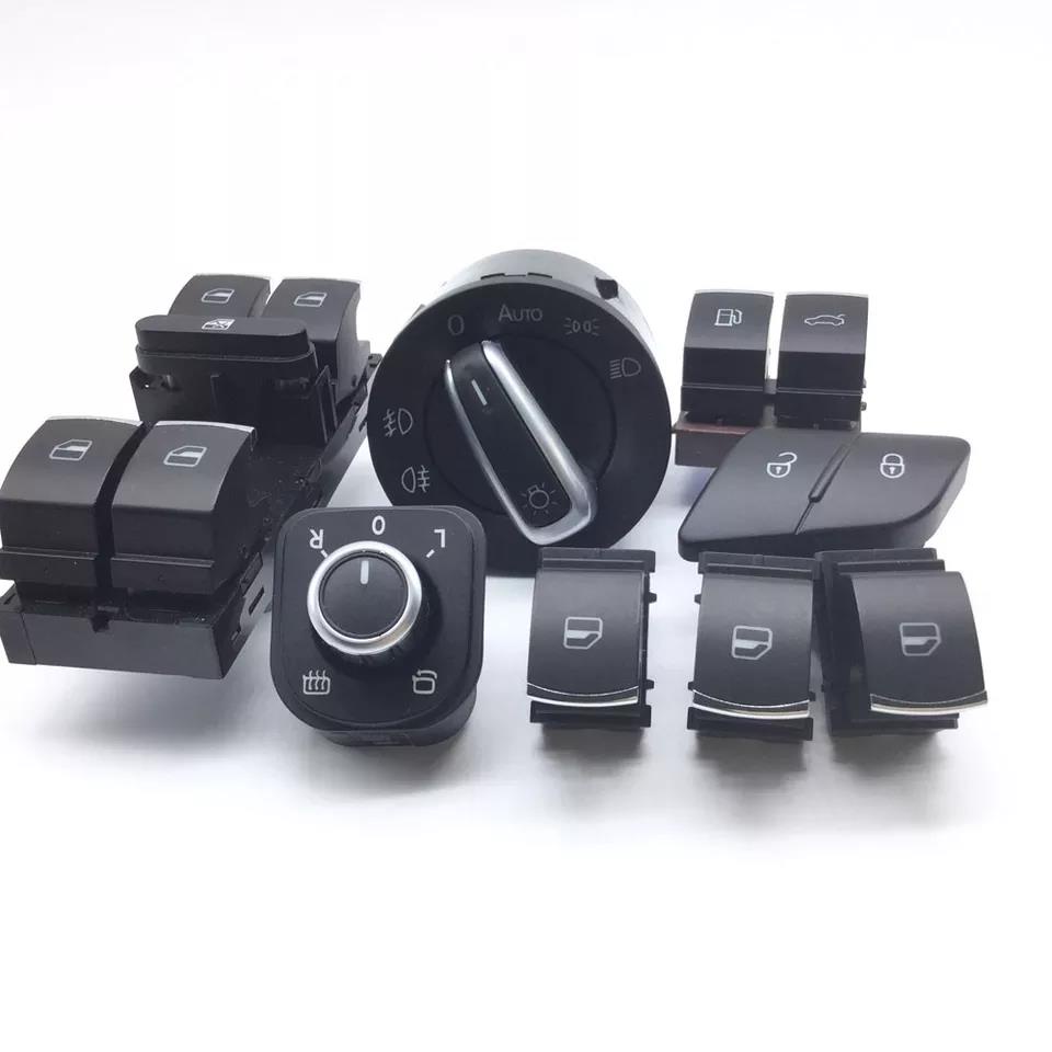 Lock/unlock tailgate & fuel flap Window headlight mirror switch for VW ...