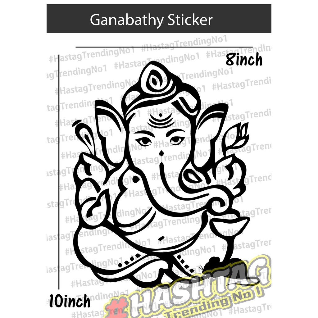 Ganabathy Sticker, Vinayagar Sticker, Design 2 Vinayagar, Pillayar ...