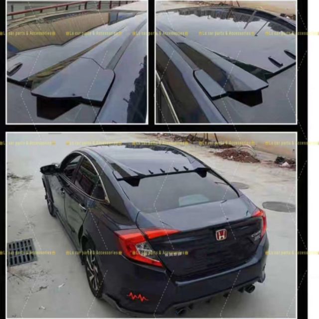 Car Rear Top Roof Glass spoiler Window boot Trunk Lip wing Vios city ...