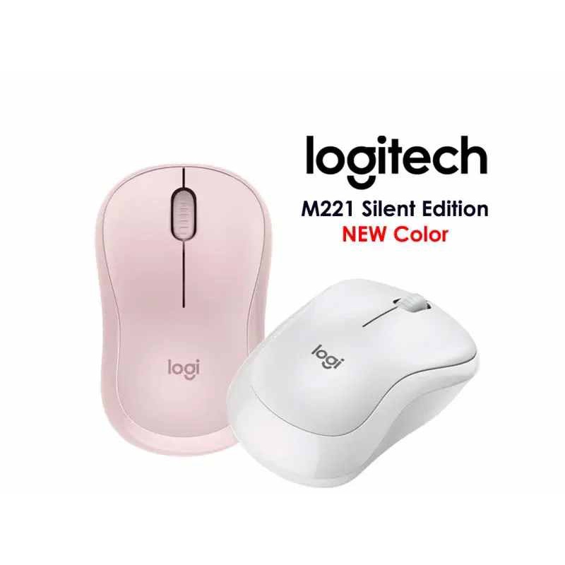 [Ready Stock] Logitech Mouse Wireless M221 Silent White/Rose | Shopee ...