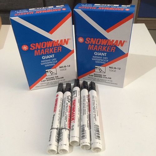 HITAM Original Snowman Brand Black Permanent Marker | Shopee Malaysia