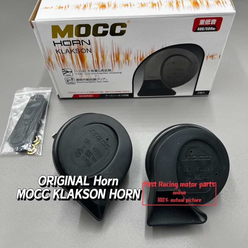 orignal mocc twin horn klakson horn black (high and low)motorcycle use ...