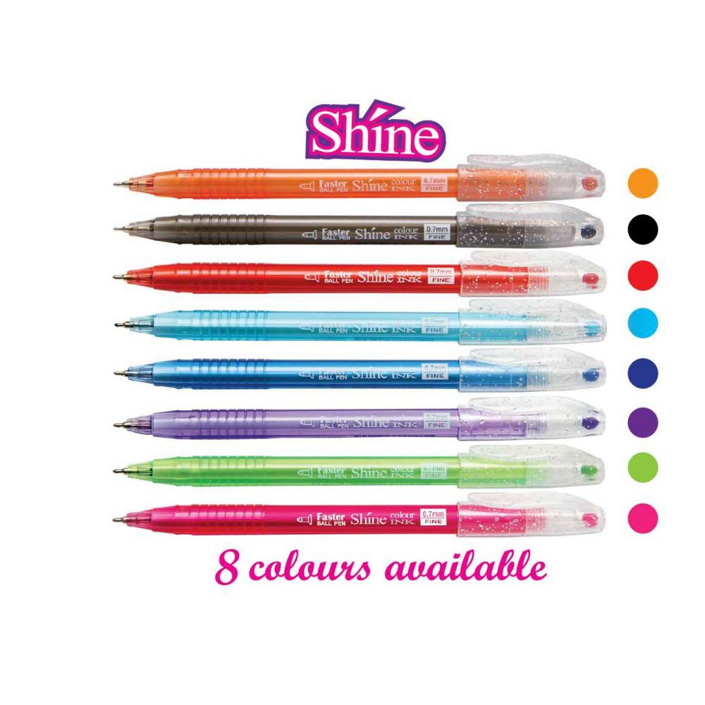 Faster Shine Colourful Ball Pen 0.7mm | Shopee Malaysia