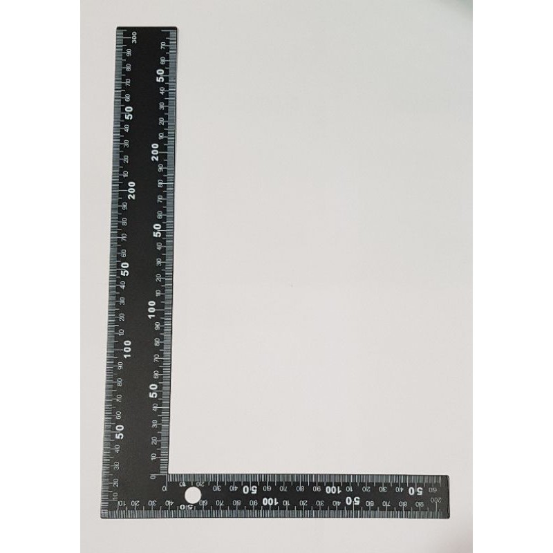 12" x 8" L Shape Ruler (Black Steel) Try Square Ruler | Shopee Malaysia