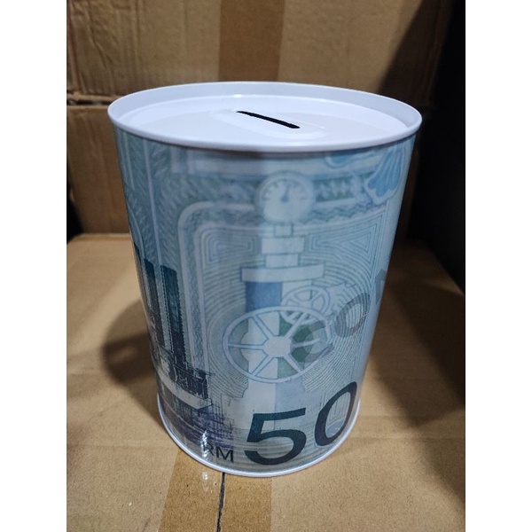 14 x 11cm Tabung Duit Syiling atau Duit Kertas Money Coin Tin Kid Adult ...