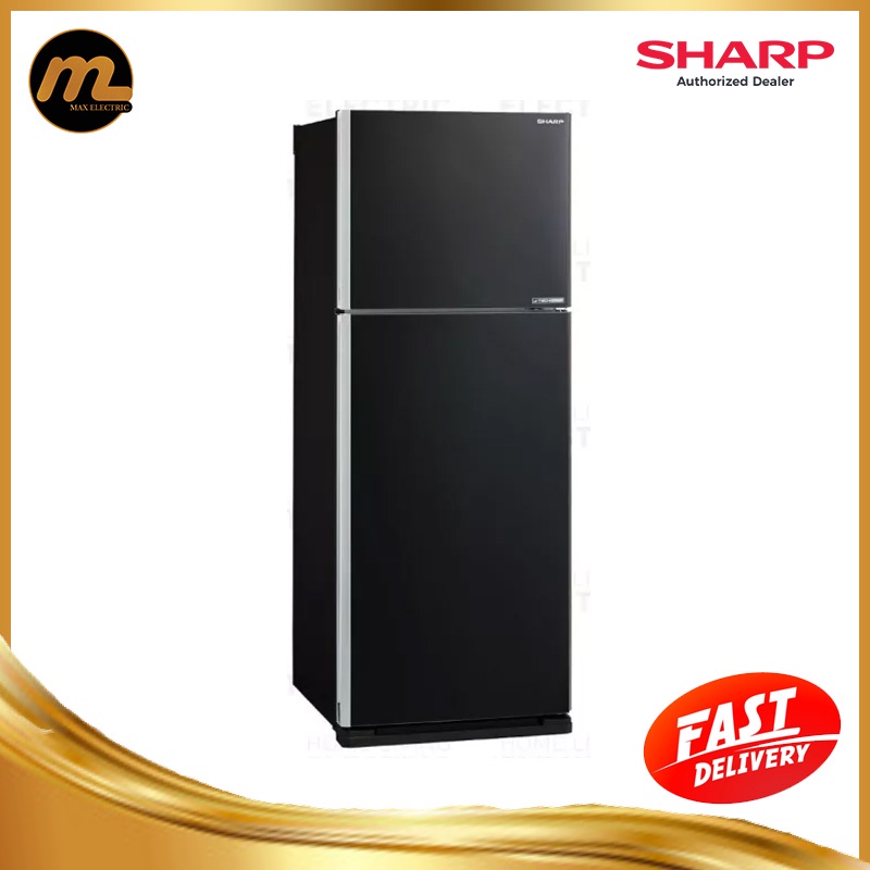 SHARP J-TECH 2 door fridge 440l SJE438MK （BLACK) | Shopee Malaysia