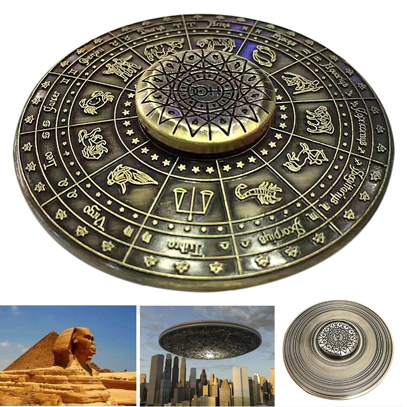 12 Constellations Ancient Zodiac Wheel Hand Fidget Spinner Anxiety ...