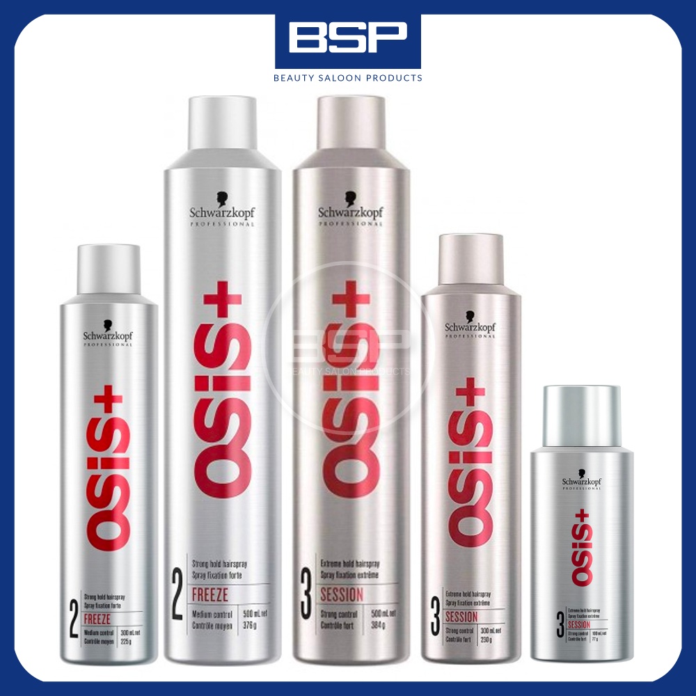 Schwarzkopf Osis Hair Spray Extreme Hold - No.3 Session / No.2 Freeze ...