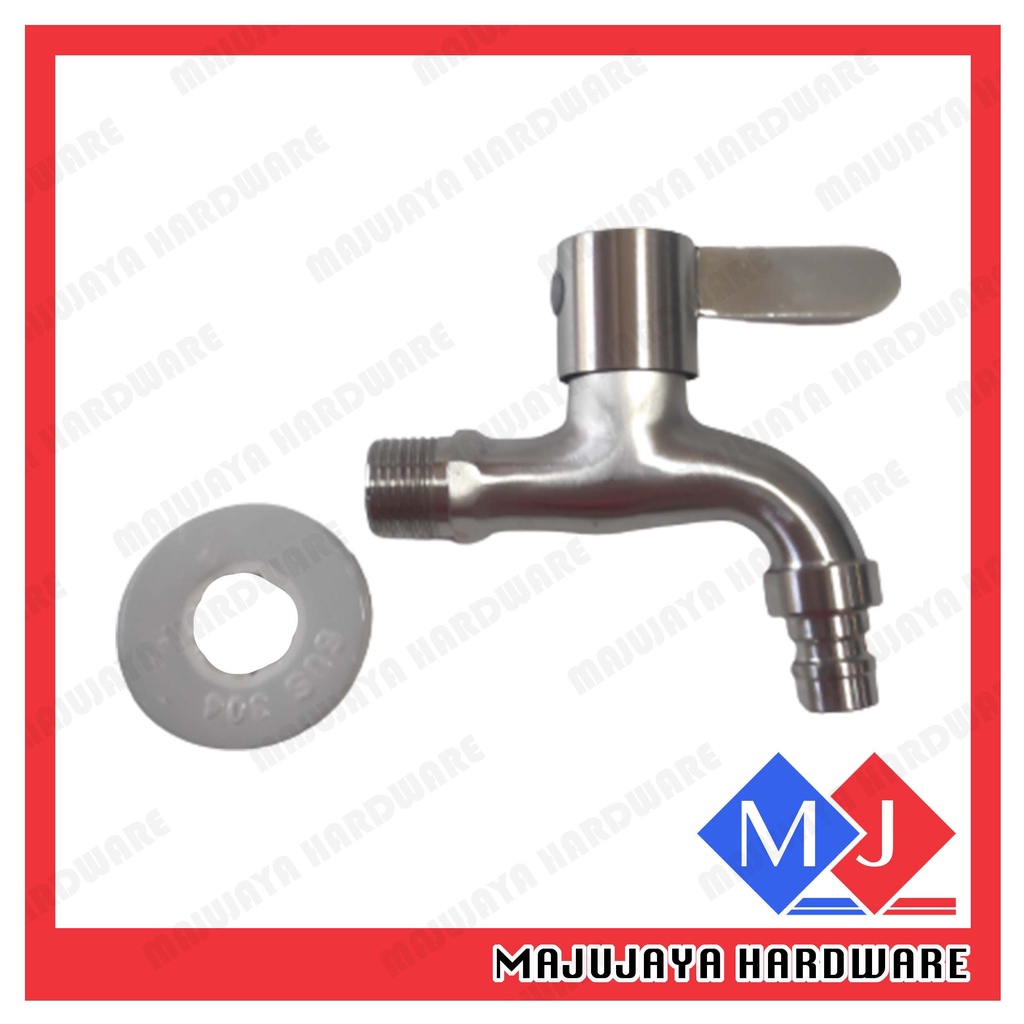 VAGO V7304-T Stainless Steel 304 Bathroom Faucet Wall Type Bib Tap ...