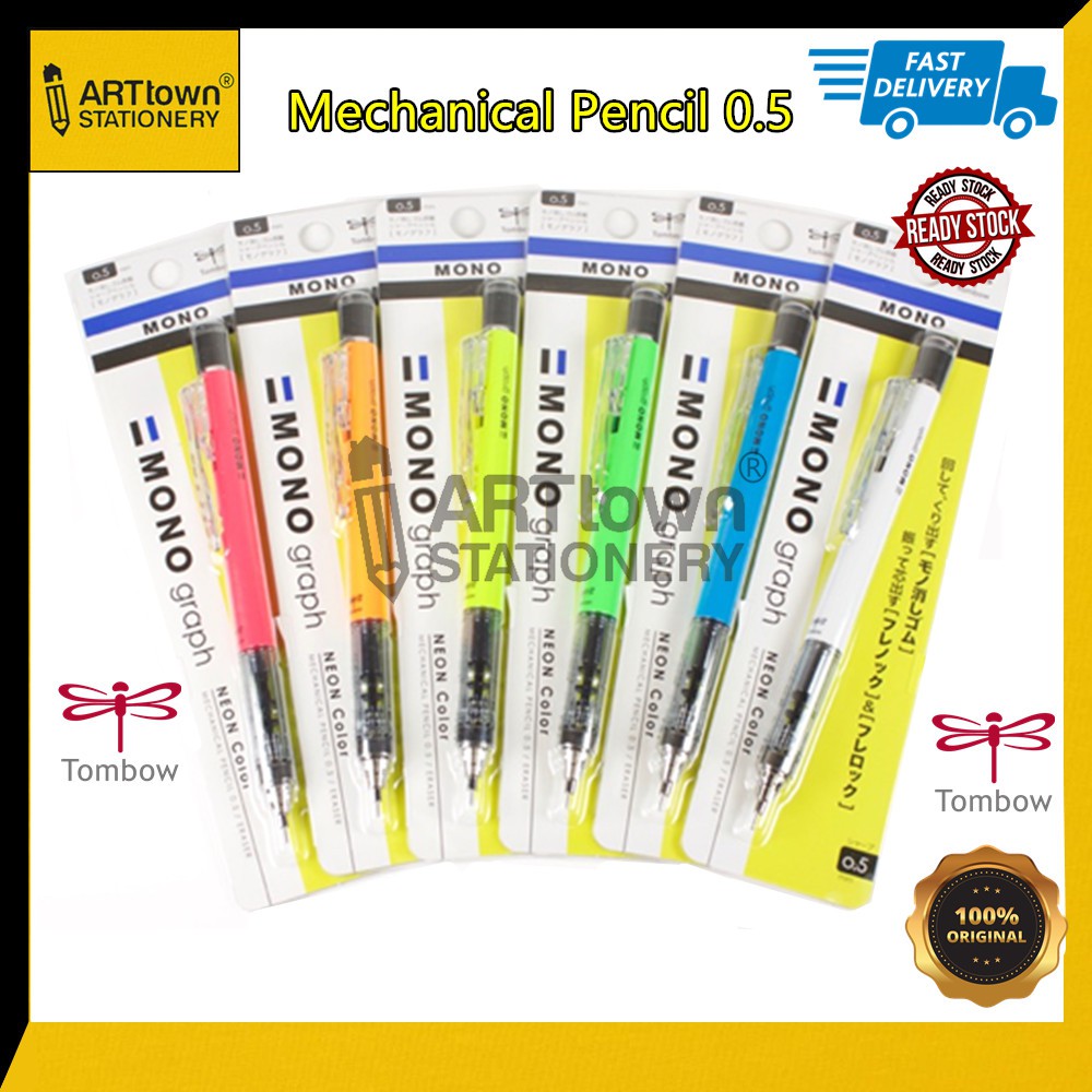 Tombow Mono Graph Neon Mechanical Pencil 0.5mm Choose from 6 Body ...