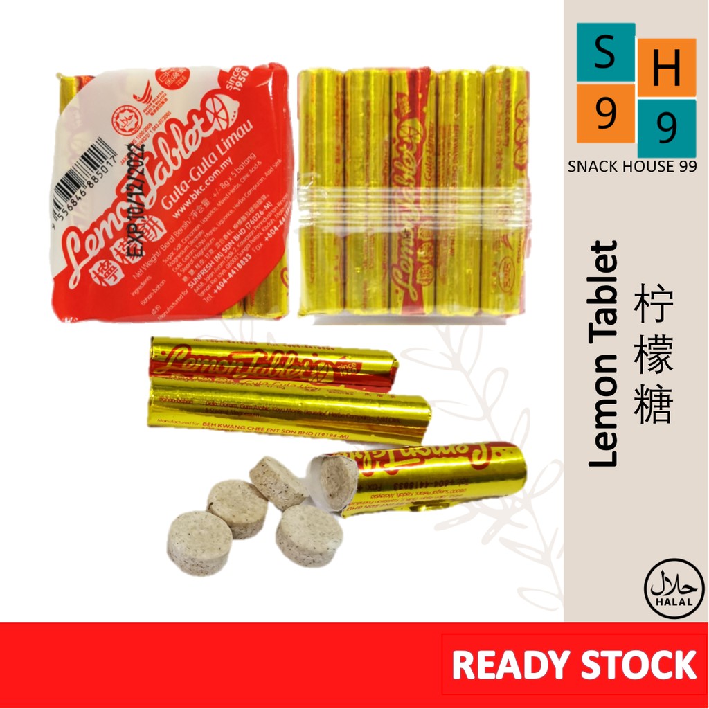 Lemon Tablet Candy Gula-Gula Limau 【8g x 5 Rolls】【SNACKHOUSE 99 ...