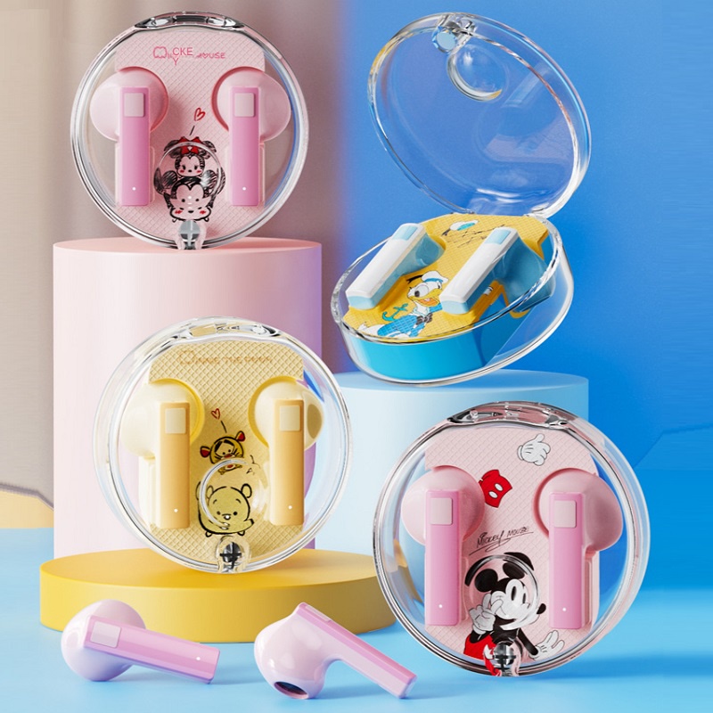 Disney Pink TWS Wireless Bluetooth Noise Cancelling Gaming Earbuds ...