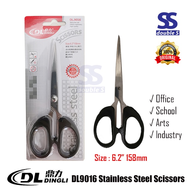 GUNTING/APLUS 5"/6"/7"/8"/SCISSORS DINGLI DL9016-6.2" SCISSORS | Shopee ...