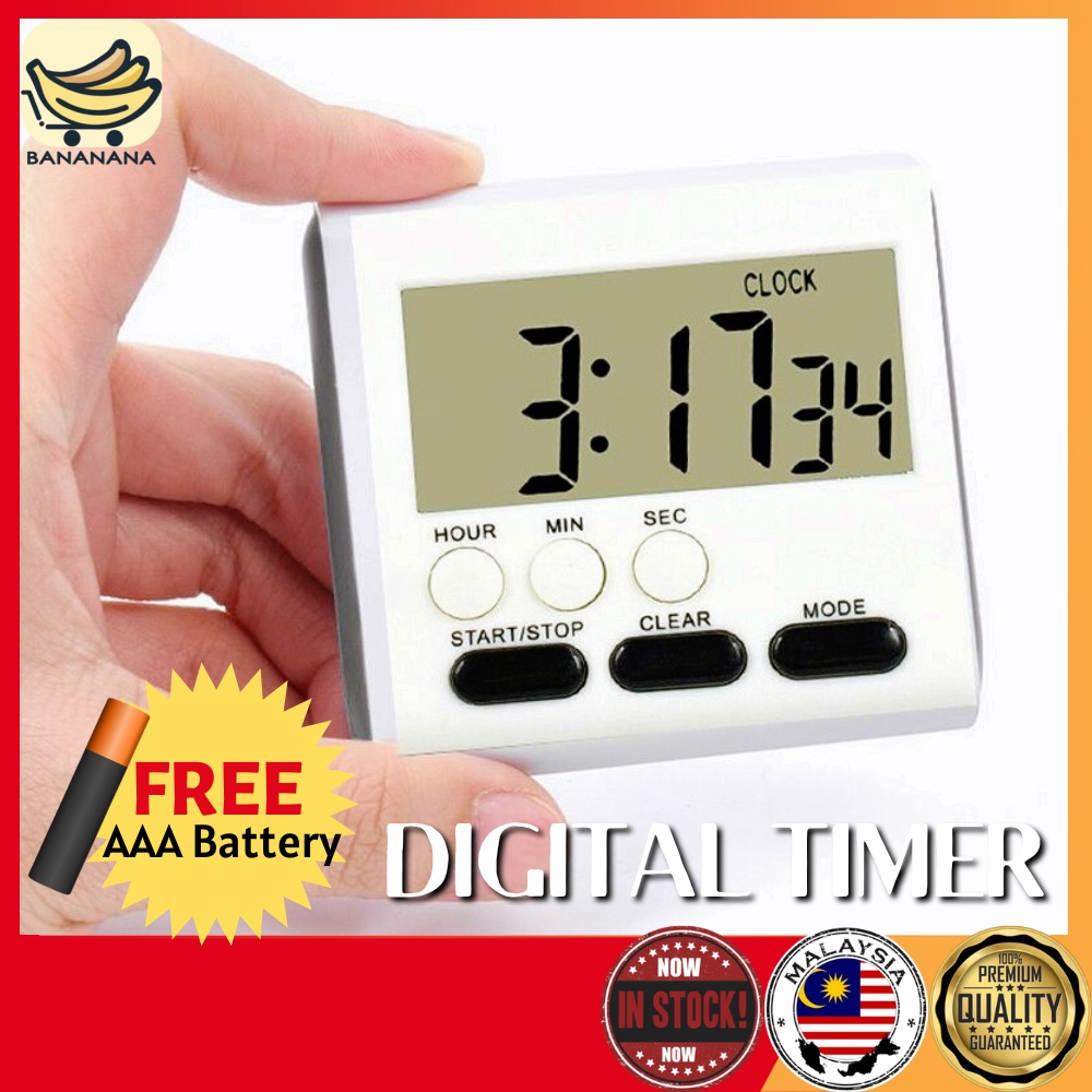 BANANANA LCD Digital Timer Clock 24 Hours Timer Kitchen Timer Student ...
