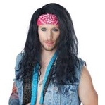 READY STOCK retro men wig rock wig rocker wig R1 rambut palsu laki ...