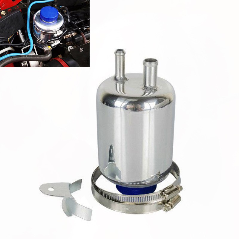 Aluminum Fuel Power Steering Tank Pump Fluid Reservior Breather Can ...