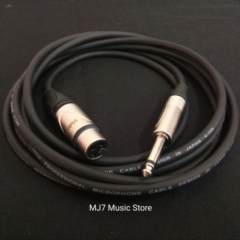 Voltech XLR female to 6.35mm mono TS jack microphone cable | Shopee ...