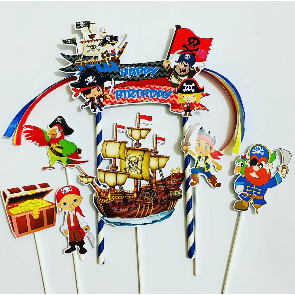 Pirates Pirate Birthday Cake Topper / Birthday Cake Decoration | Shopee ...