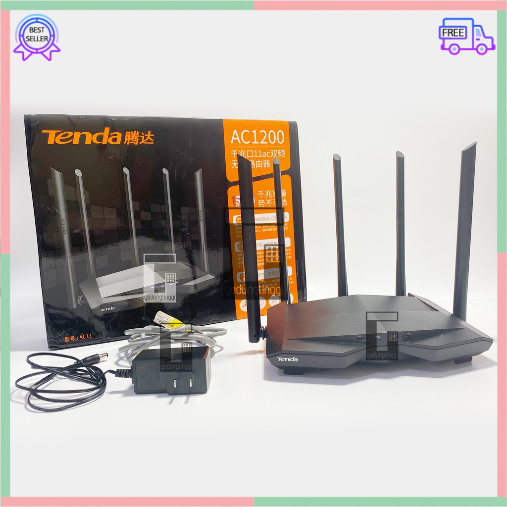 Tenda Modem Router Ruter Modem Wireless Wireless Wifi AC 1200 11 ...