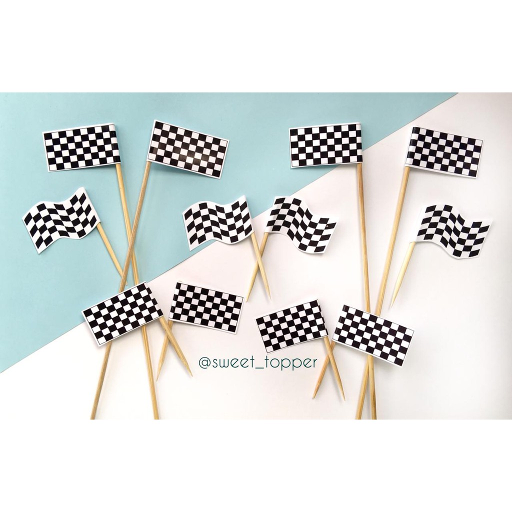 Cc flag Topper / racing flag for cake decoration | Shopee Malaysia
