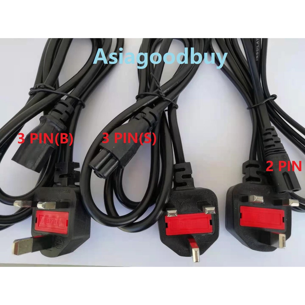 3 PIN 1.5M UK PLUG 13A Fuse Desktop PC LCD Monitor Laptop Printer ...