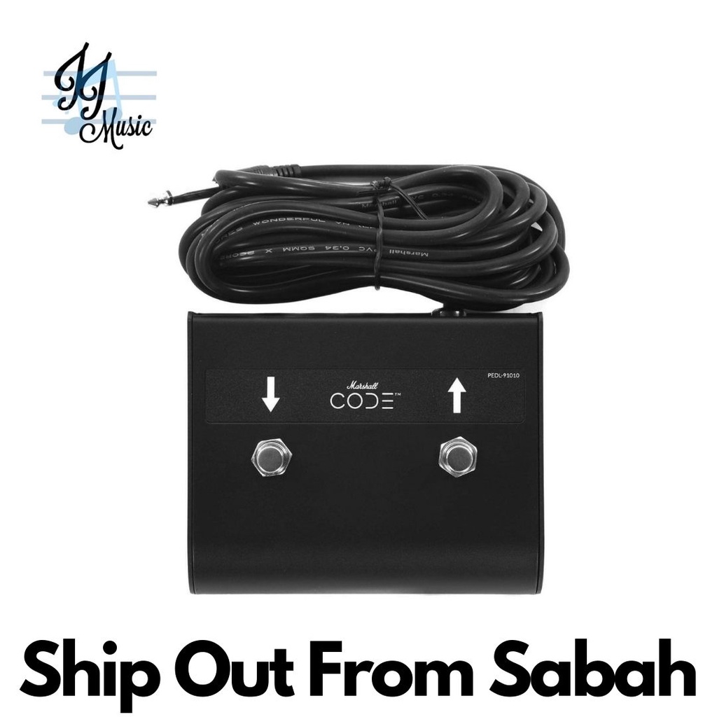 Marshall PEDL-91010 2 Way Footswitch for Code Guitar Amplifier ...