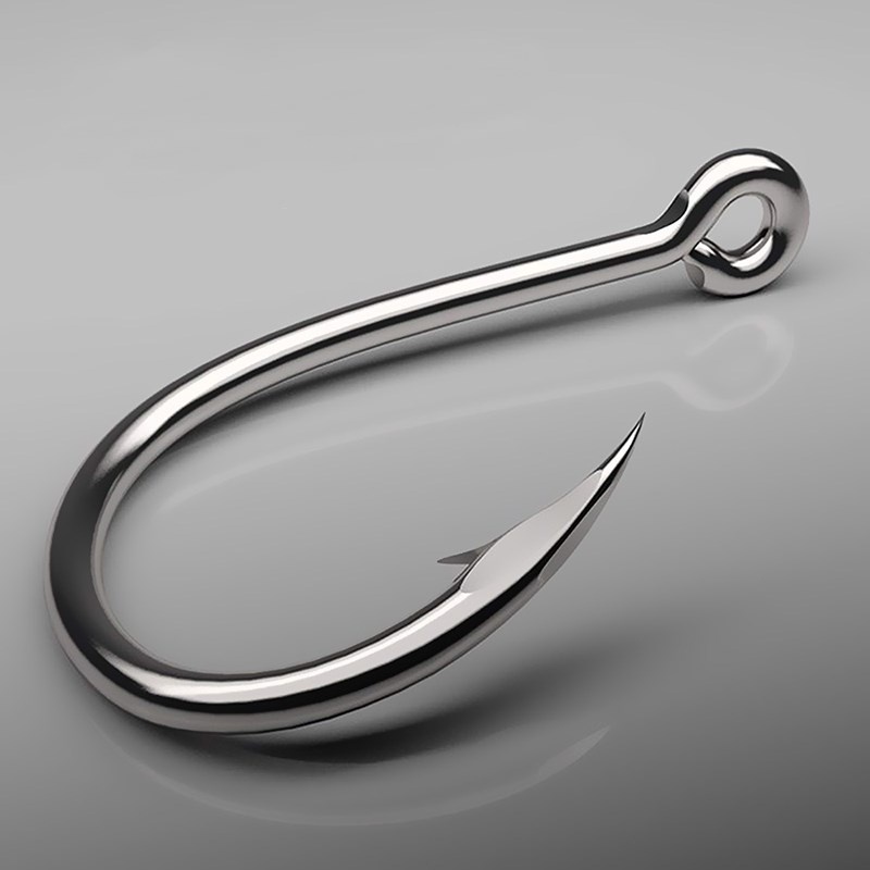 50pcs Fishing Amias Set Spinned Circle Single Carp Hook High Carbon ...
