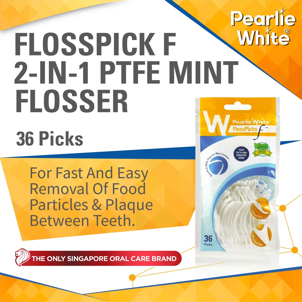 Pearlie White Floss Pick F 2-IN-1 PTFE Mint Flosser 36pcs | Shopee Malaysia