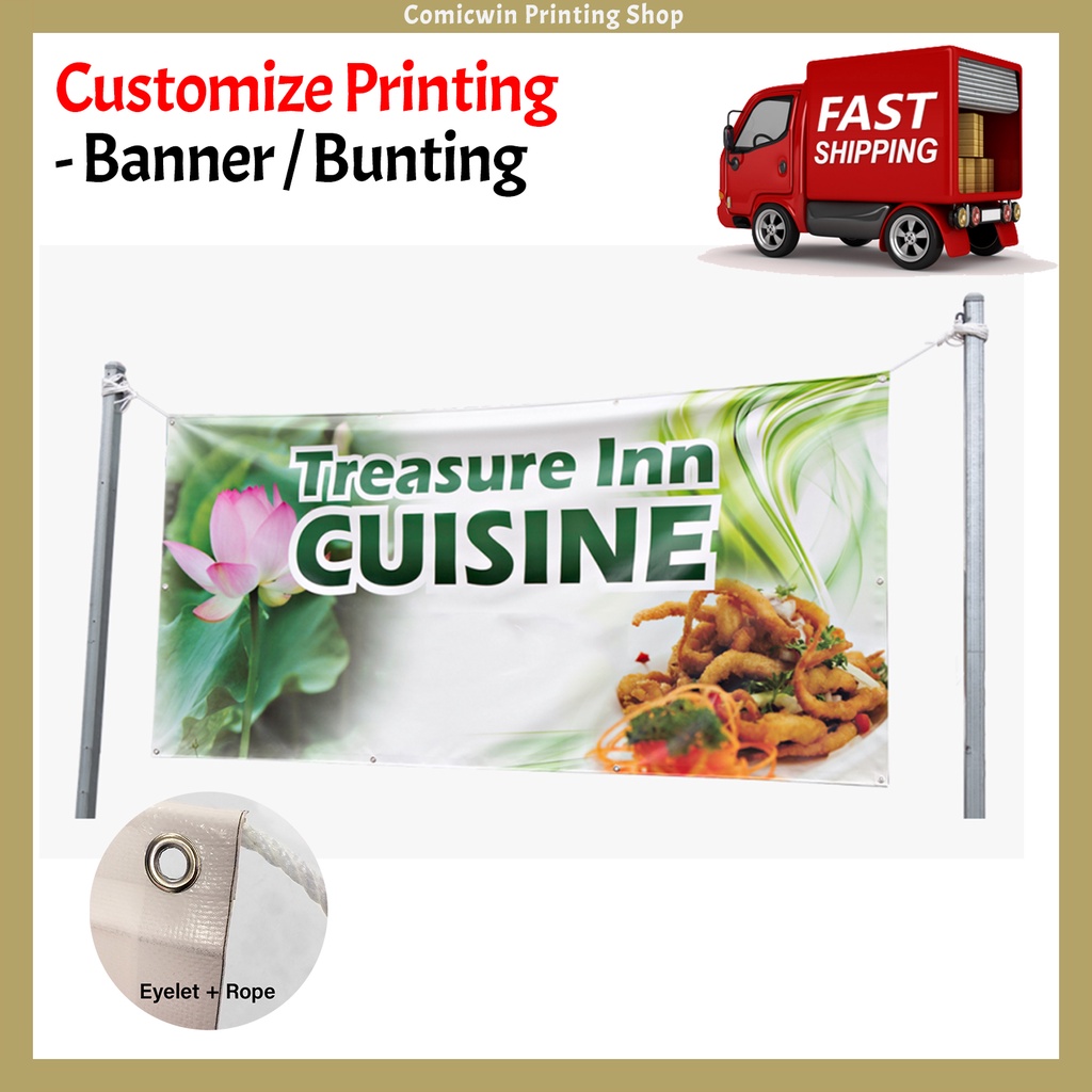 Banner Bunting *Harga Kilang (380gsm THICK Tarpaulin) Not Included ...