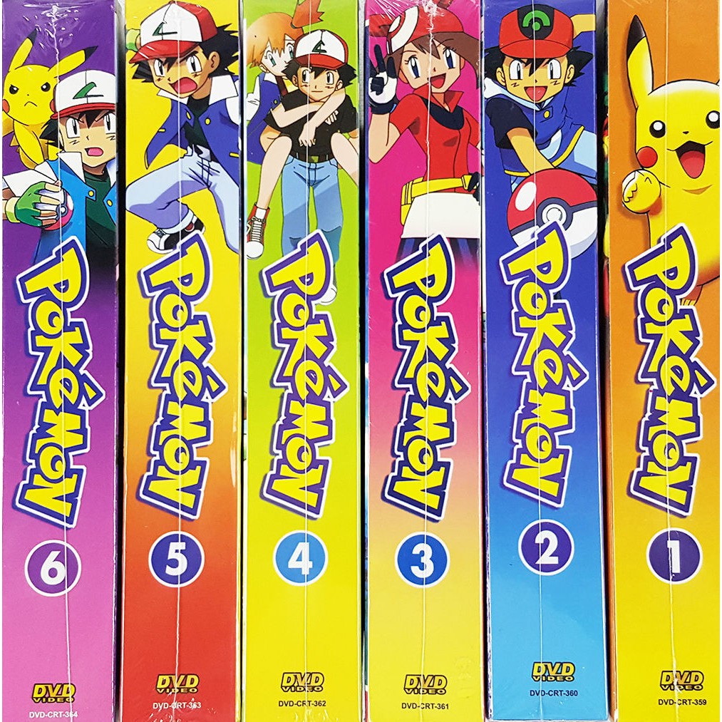Pokemon Part 1 Series Box 1~6 (Eps 1~275 End) Anime DVD Cantonese audio ...