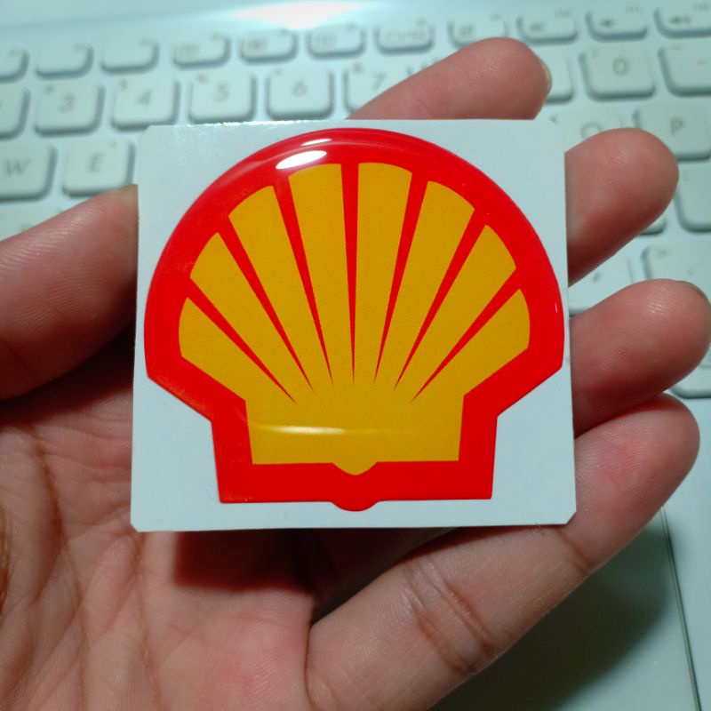 SHELL Flexible resin embossed sticker Emblem | Shopee Malaysia