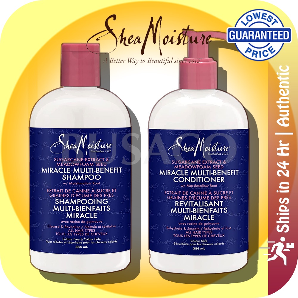 Shea Moisture Miracle Multi-Benefit Shampoo & Conditioner w ...