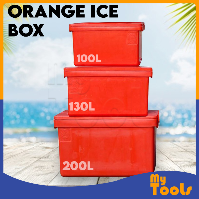 100L 130L 200L Insulated Plastic Cooler Ice Box Fish Box Bucket Tong ...