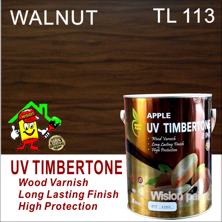 1L WALNUT TL113 UV TIMBERTONE APPLE PAINT WOOD GLOSS VARNISH HIGH ...