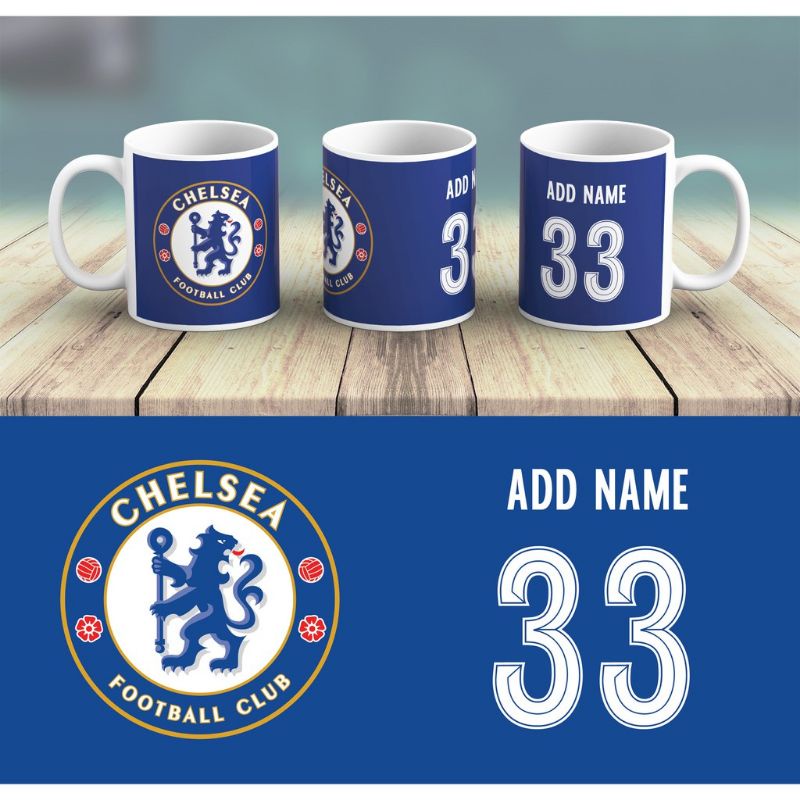 Mug Ekslusif Chelsea (custom nama dan nombor) | Shopee Malaysia