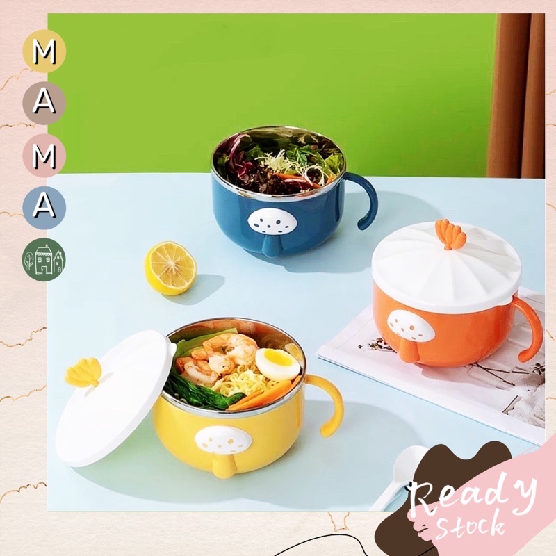 900ml Large Capacity Stainless Steel Instant Noodle Bowls with Lid and ...