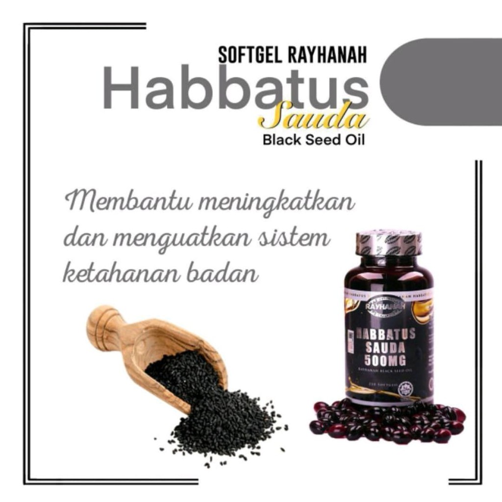 Minyak Habbatus Sauda (Black Seed Oil 120 Softgel) Rayhanah dan Madu ...