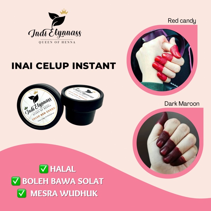 INAI CELUP 5 MINIT RED/MAROON HALAL SAH SOLAT MESRA WUDHU | Shopee Malaysia